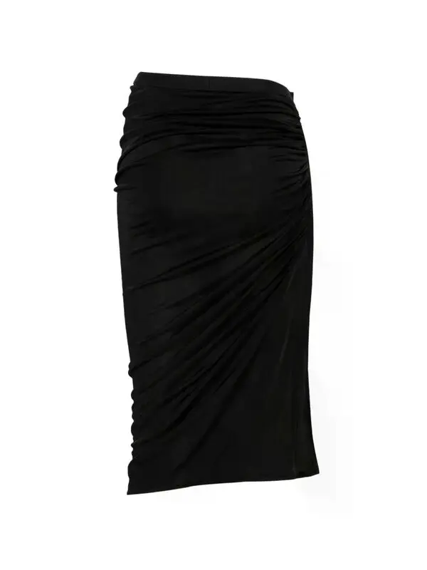 Rick Owens Edfu Gathered Midi Skirt
