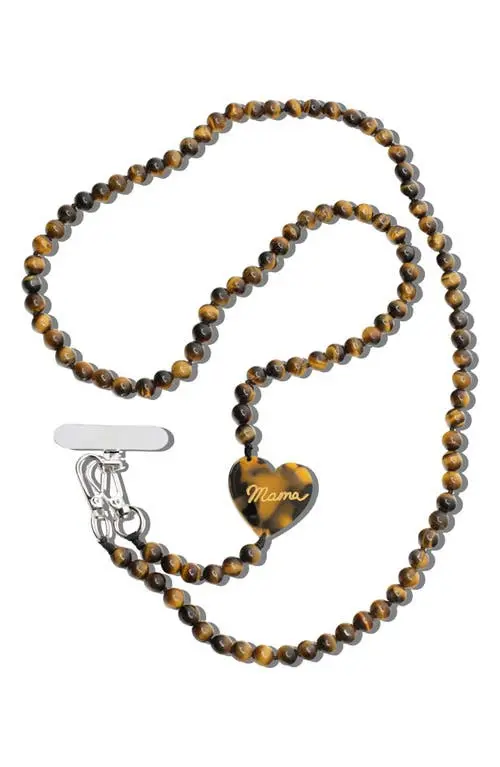 SOLAR ECLIPSE Mama Heart Beaded Crossbody Phone Strap