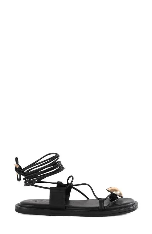 Seychelles Ankle Wrap Sandal - Black