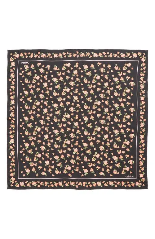 Valentino Garavani Mazzetto Coriandolo Silk Square Scarf - Black/rose