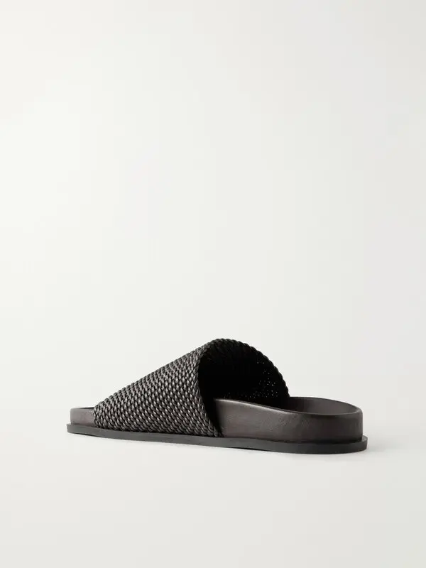 A.emery Luca Woven Leather Slides