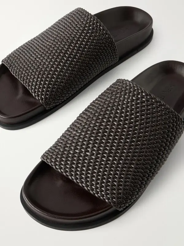 A.emery Luca Woven Leather Slides