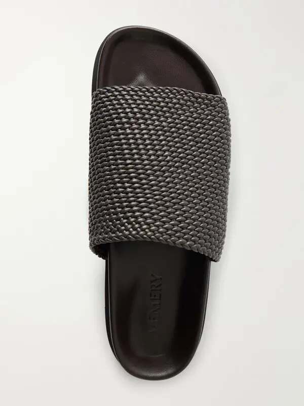 A.emery Luca Woven Leather Slides