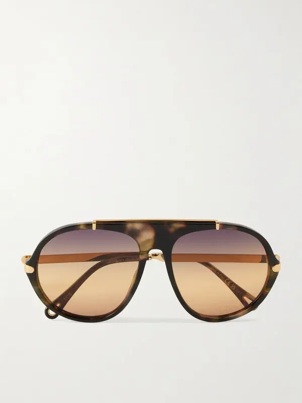 Chloé Aly Aviator-frame Sunglasses - Black