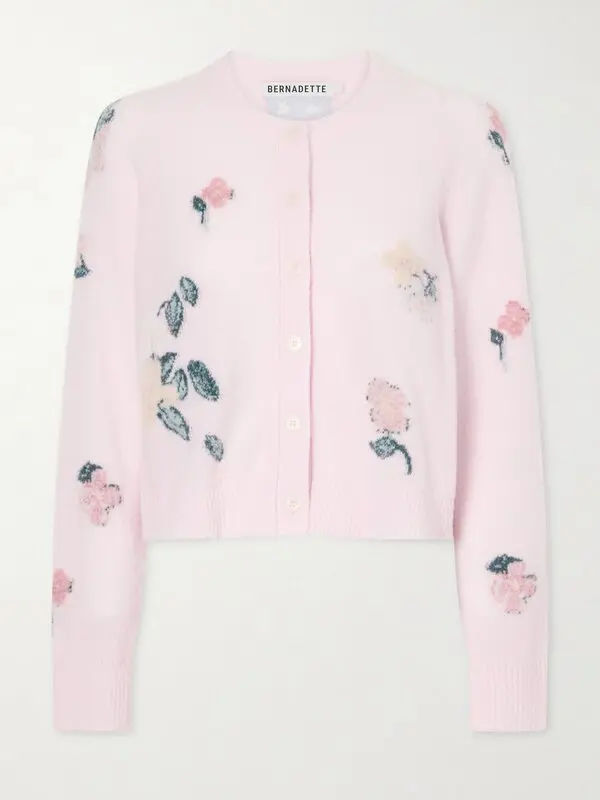 Bernadette Clemence Wool-blend Cardigan - Pink