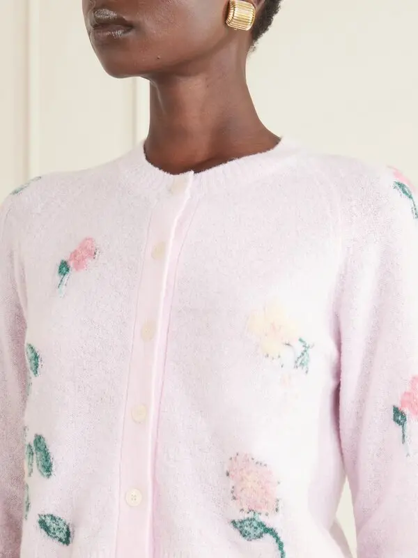 Bernadette Clemence Wool-blend Cardigan - Pink