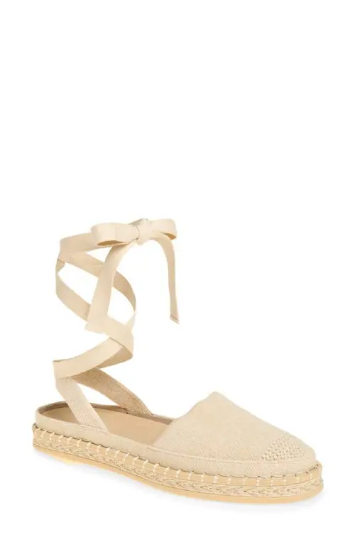 Rothy's D'orsay Ankle Tie Espadrille Flat - Seashell