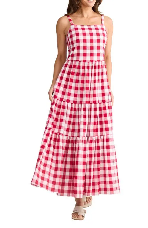 BRAVE+TRUE Kaylee Check Print Midi Dress