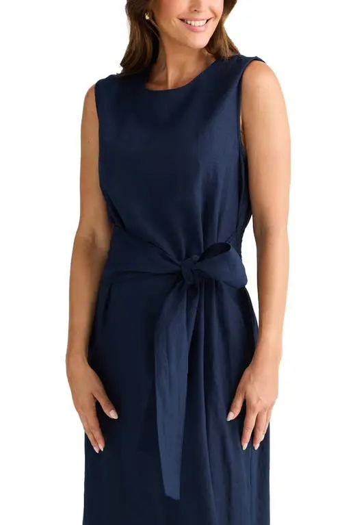 BRAVE+TRUE Turning Point Tie Waist Midi Dress