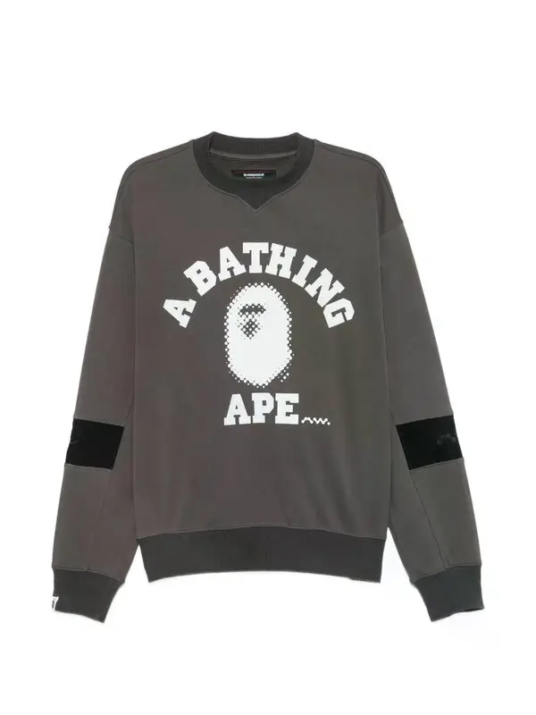 A BATHING APE X Kazuki Kuraishi College Logo Sweatshirt - Grey