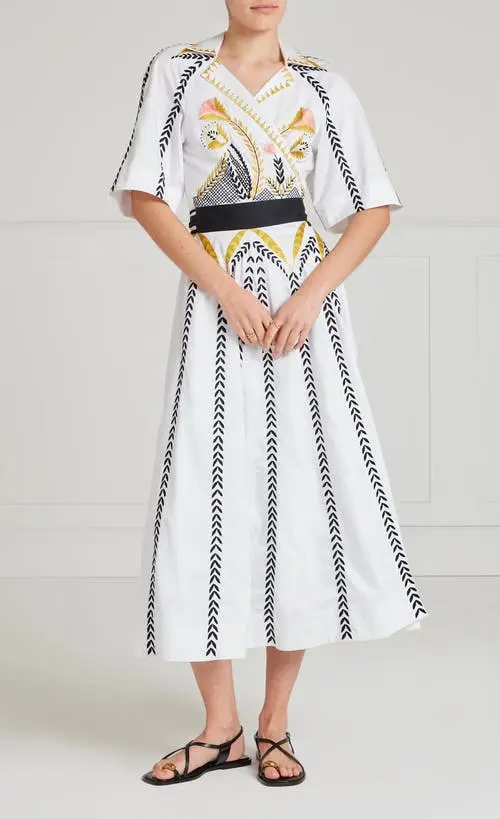 TEMPERLEY LONDON Juniper Wrap Dress - White