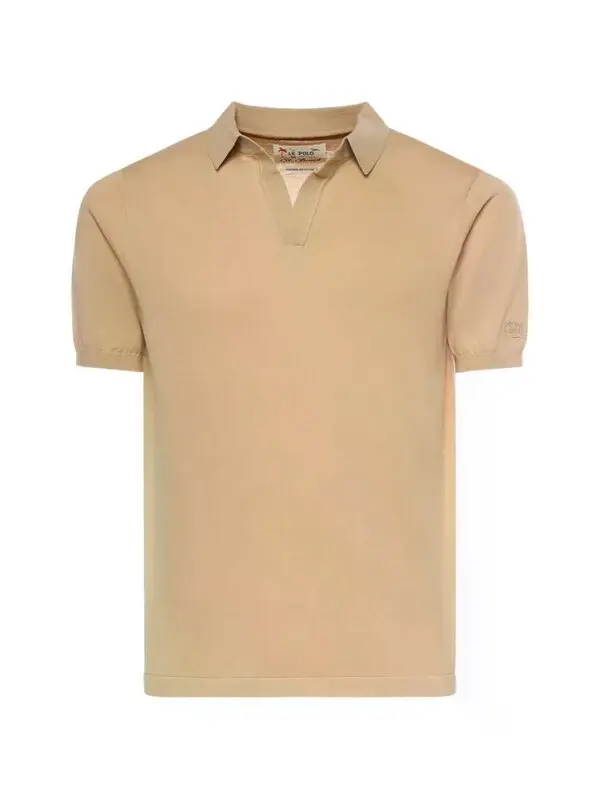 MC2 SAINT BARTH Short-sleeve Polo-collar T-shirt - Neutrals