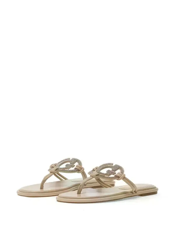 Guess Crystal-embellished Logo Sandals