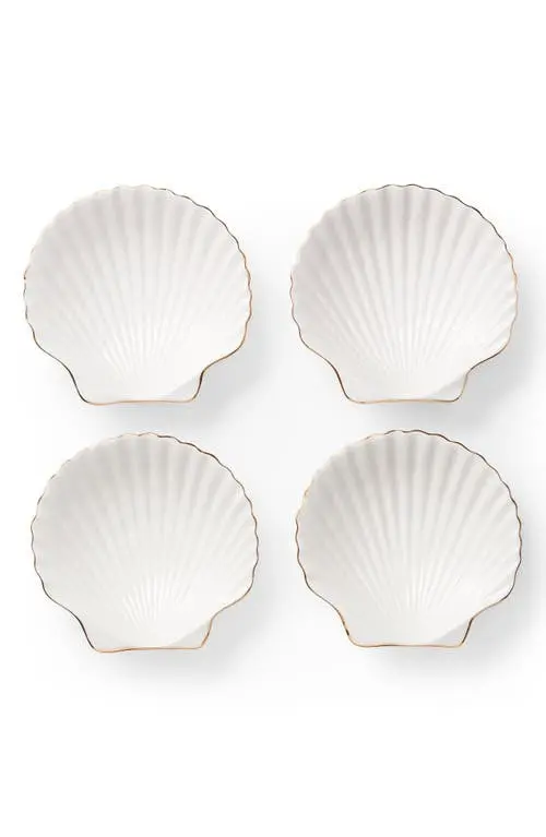 Aerin Set Of 4 Shell Appetizer Plates