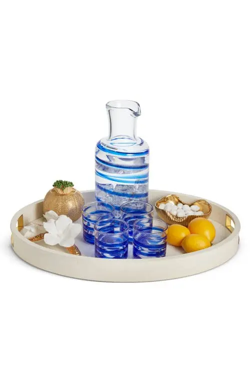 Aerin Modern Faux Shagreen Cocktail Tray
