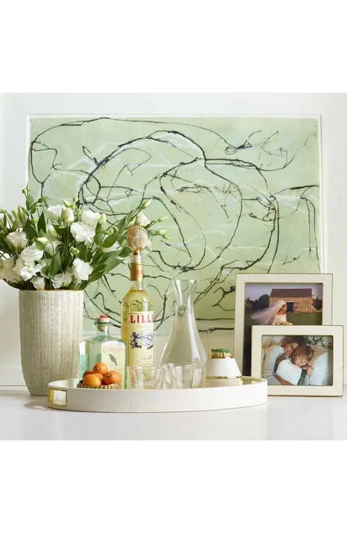 Aerin Modern Faux Shagreen Cocktail Tray