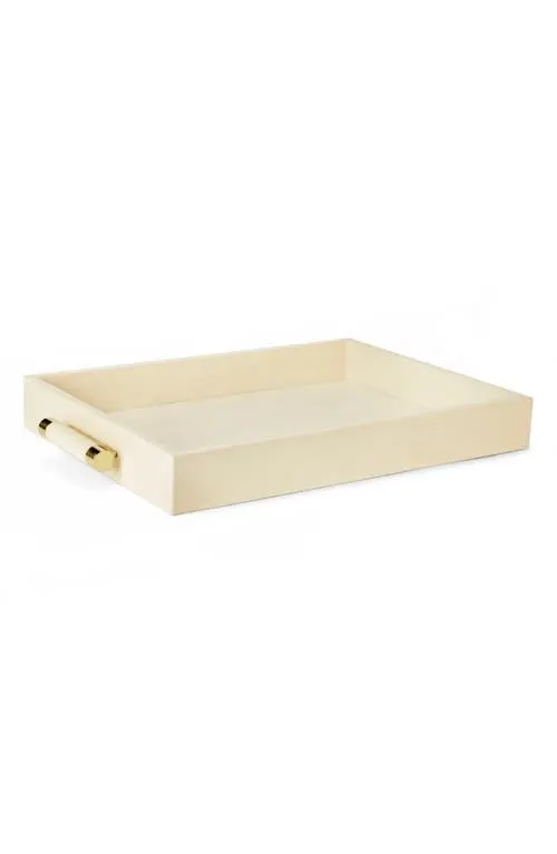 Aerin Classic Faux Shagreen Serving Tray - Cream