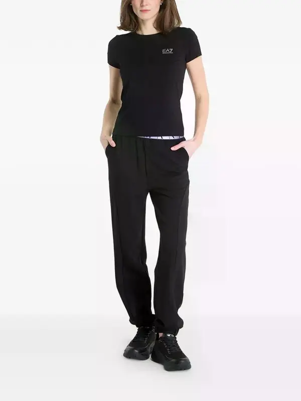 EA7 Dynamic Athlete Logo-detail Track Pants - Black