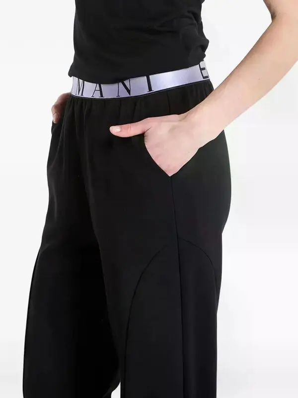 EA7 Dynamic Athlete Logo-detail Track Pants - Black
