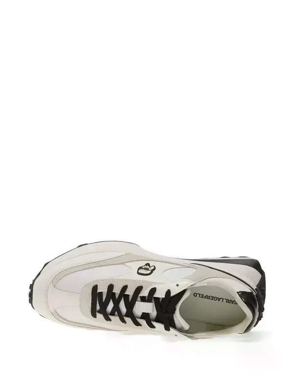 Karl Lagerfeld Panelled Lace-up Leather Sneakers