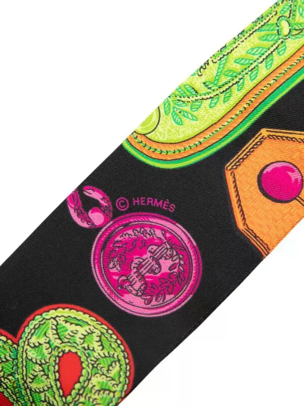 Hermès 2000-2025 Epaulettes De Gala Silk Twilly Scarf Scarves