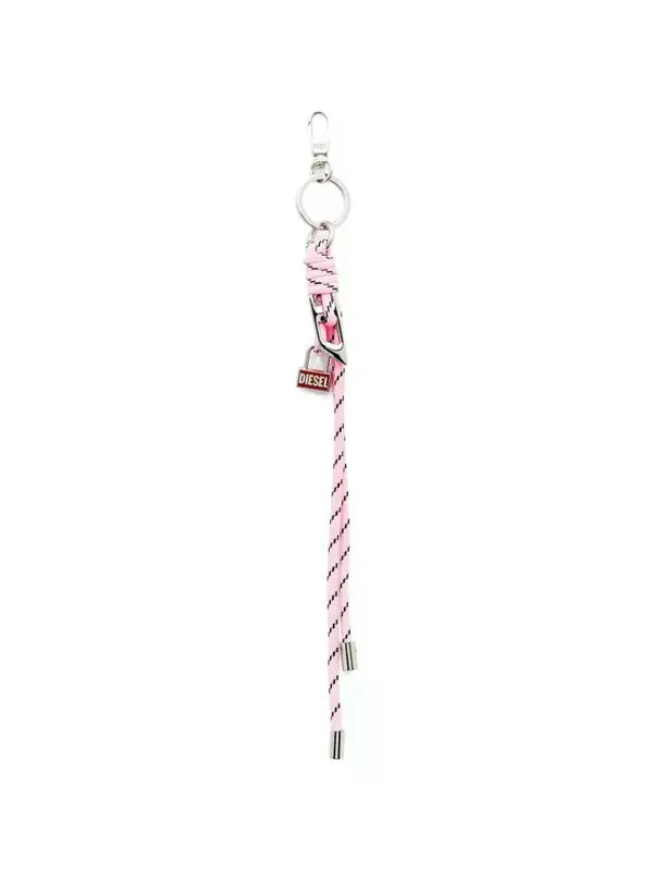 DIESEL® Logo-plaque Keyring - Pink