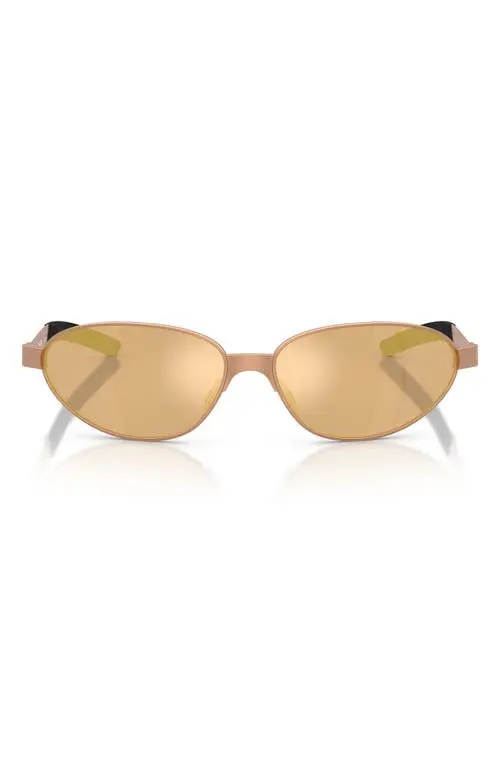 SCUDERIA FERRARI Oversized Oval Sunglasses - Rose Gold Matte/pink/grey