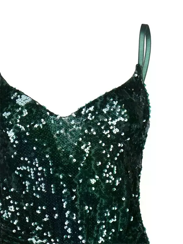 THE ARCHIVIA Sequin-embellished Draped Dress