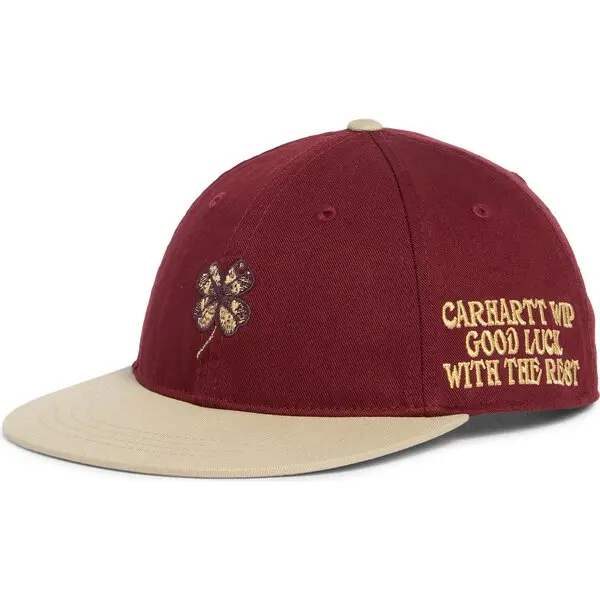 Carhartt Work In Progress Clover Baseball Cap - Marsala/flare