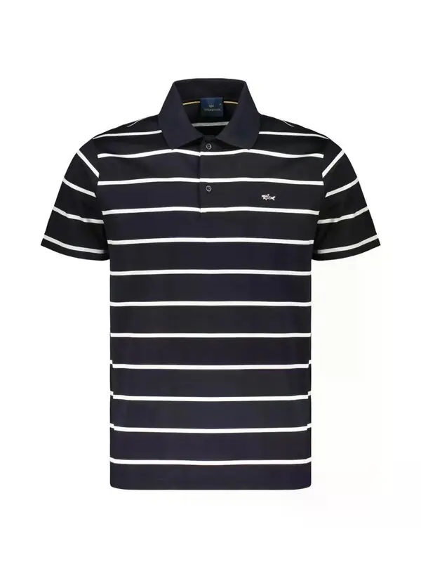 Paul & Shark Striped Polo Shirt - Blue