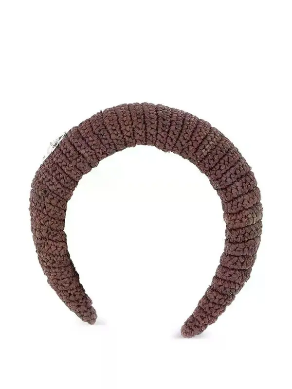 VIVIENNE WESTWOOD Orb-plaque Headband - Brown