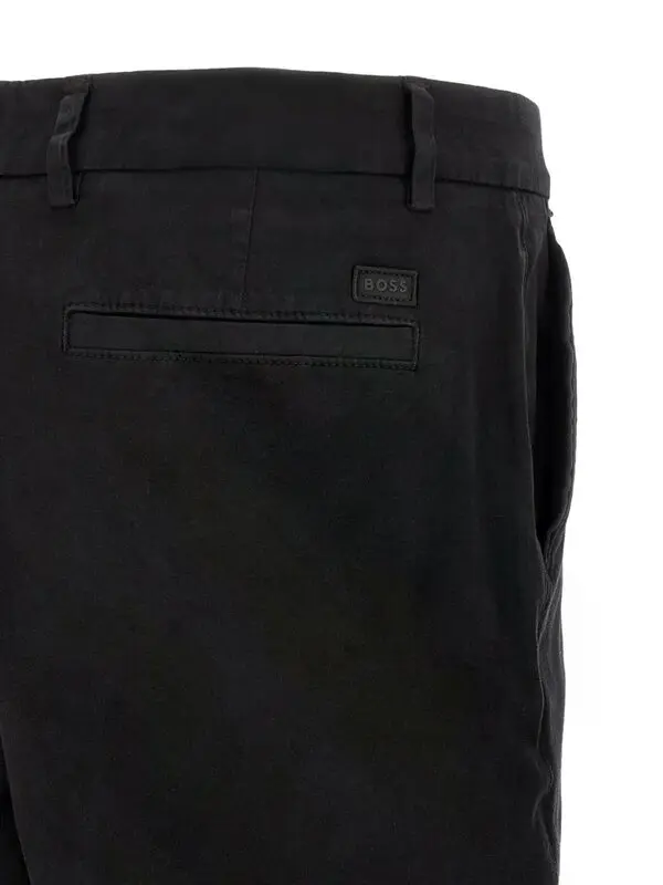 BOSS Logo-patch Bermuda Shorts - Black