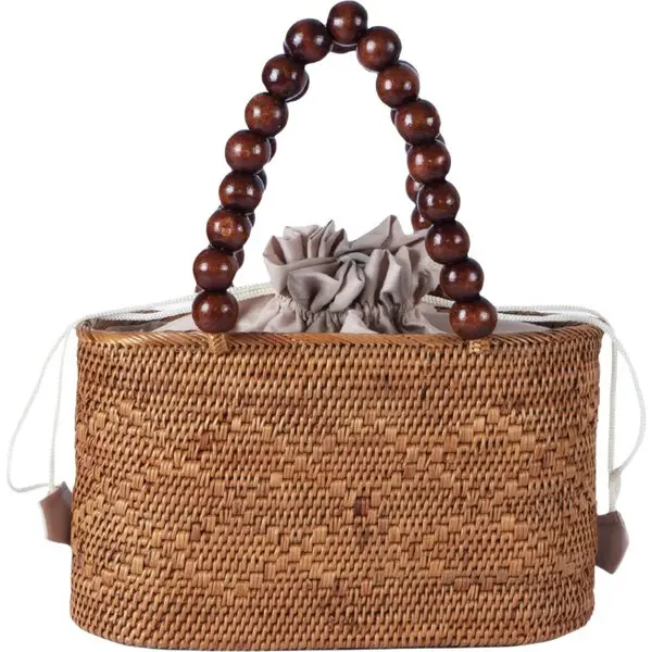 JELAVU Tatia Bead Handle Bag - Natural