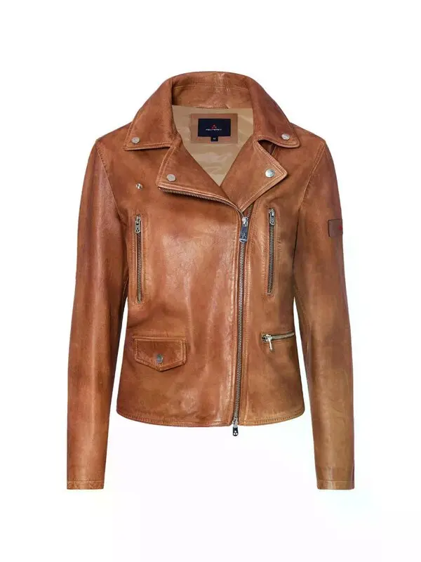 Peuterey Asymmetric-zip Leather Jacket