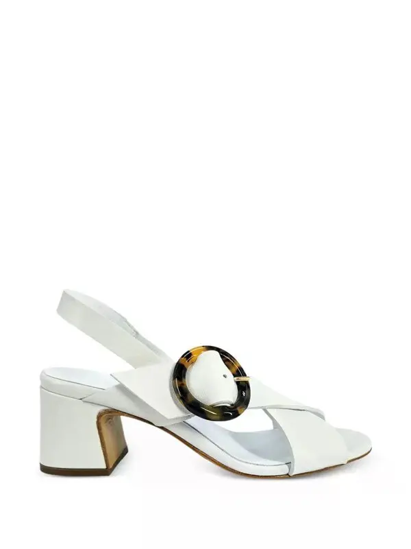 MADISON MAISON Buckle-detail Slingback Heeled Sandals - White