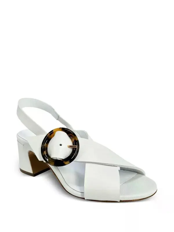 MADISON MAISON Buckle-detail Slingback Heeled Sandals - White