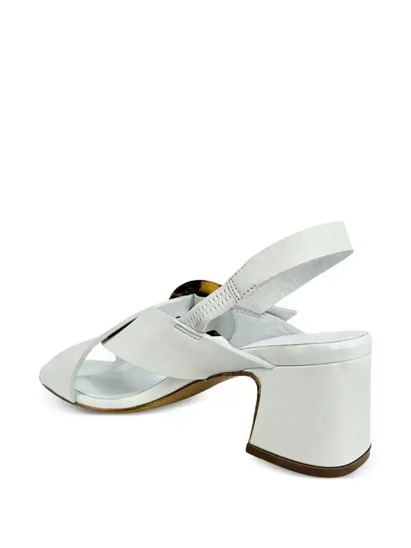 MADISON MAISON Buckle-detail Slingback Heeled Sandals - White