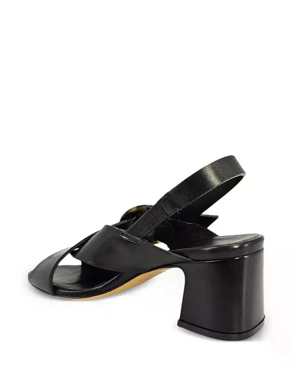 MADISON MAISON Buckle-detail Heeled Slingback Sandals - Black