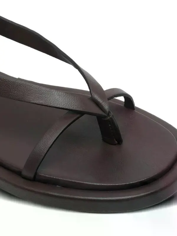 POEVE Flavia Lace-up Sandals - Brown