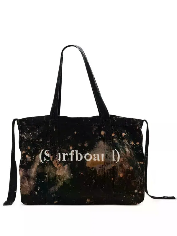 STOCKHOLM SURFBOARD CLUB Logo-embroidered Tie-dye Tote Bag - Black