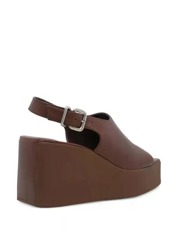 VIC MATIE Travel Wedge Sandals - Brown