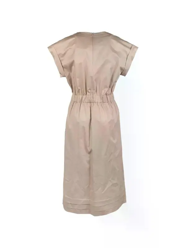 Peserico Belted V-neck Dress - Neutrals