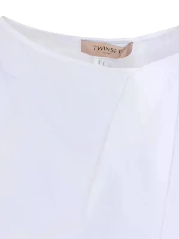 TWINSET Draped Sleeveless Top - White