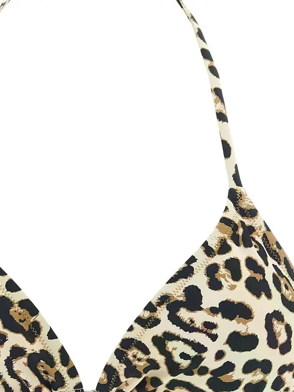 Goldbergh Elixer Leopard-print Triangle Bikini Top