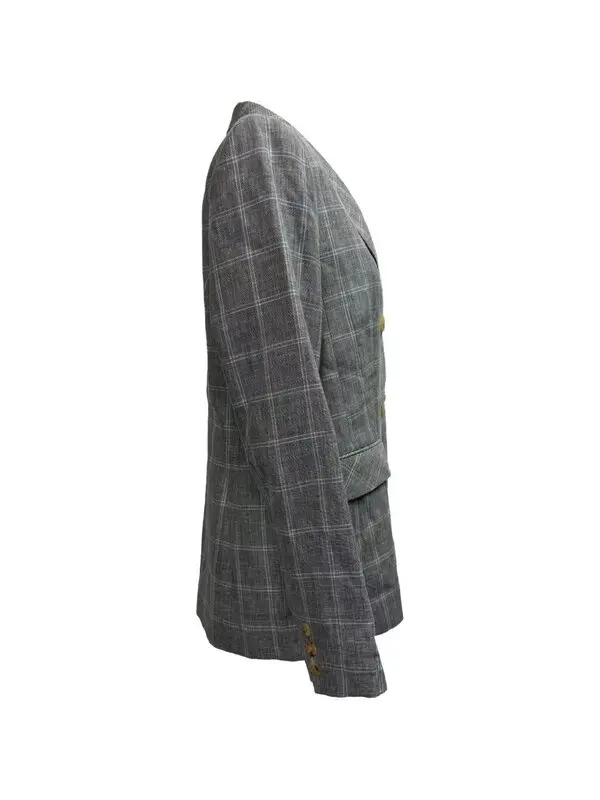 Sandro Iveline Check-print Double-breasted Blazer