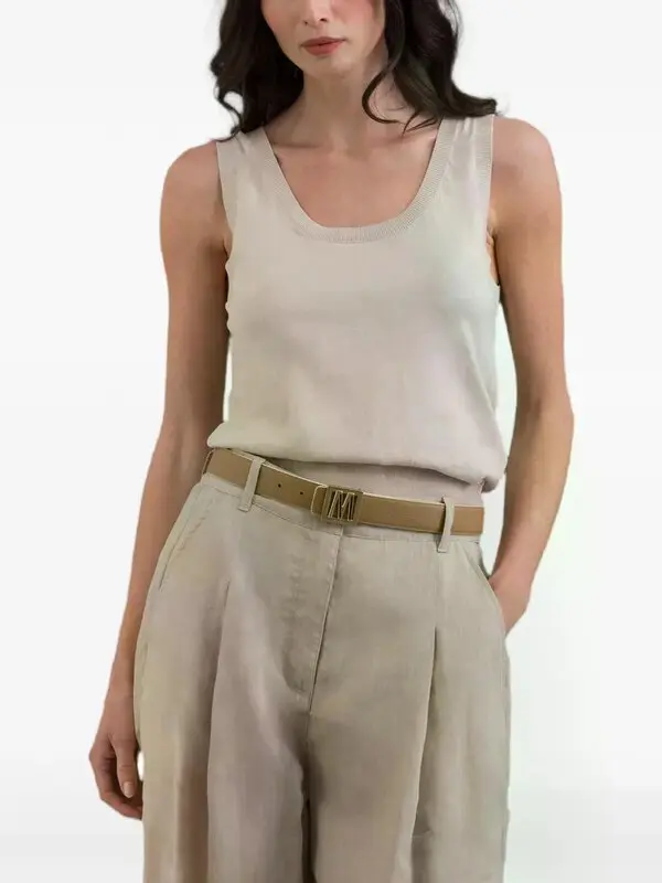 MOORER Ribbed-trim Tank Top
