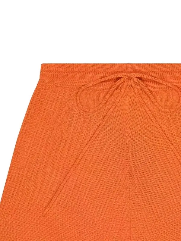 Calle Del Mar Cashmere Drawstring Shorts - Orange