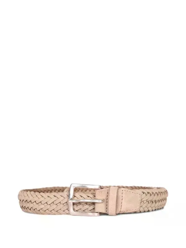 ORTIGNI Braided Suede Belt - Neutrals