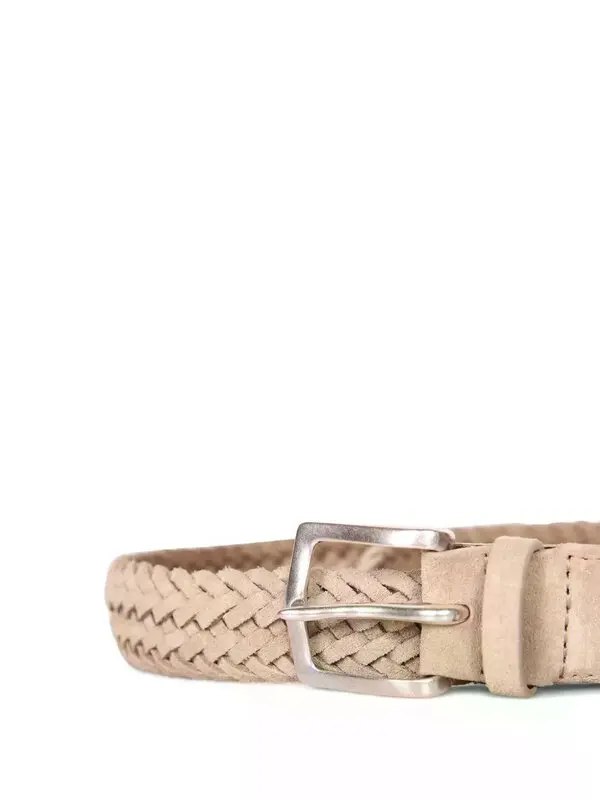 ORTIGNI Braided Suede Belt - Neutrals
