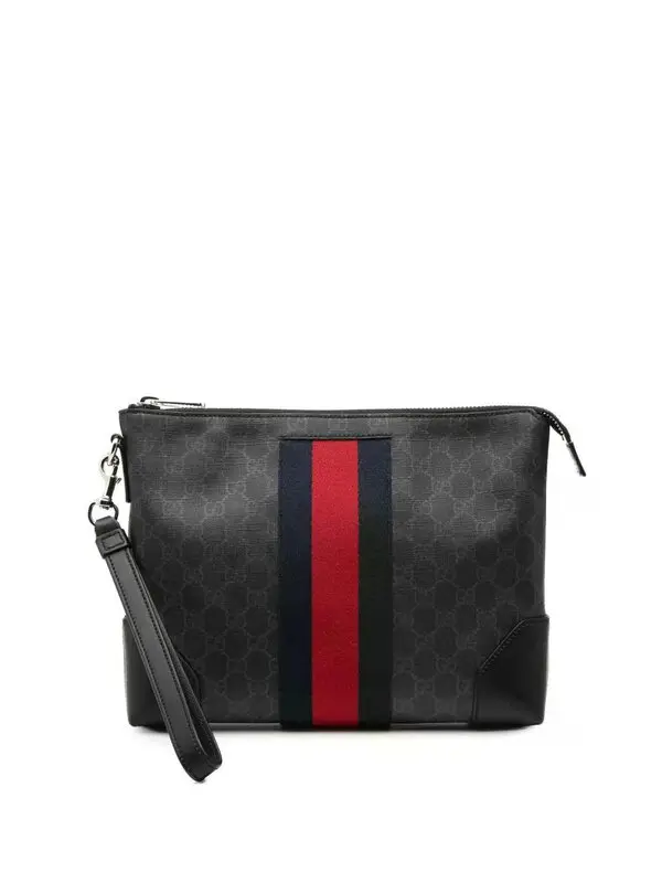 Gucci Gg Supreme Web Clutch Bag